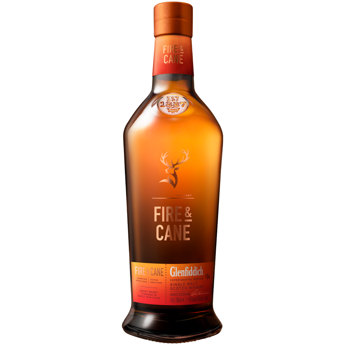 Виски Glenfiddich Fire&Cane, односолодовый, 0,7 л, Шотландия