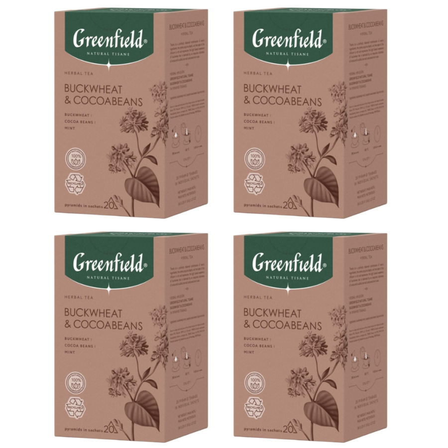 Чай Greenfield Buckwheat & Cocoabeans, 20 пак 4 шт