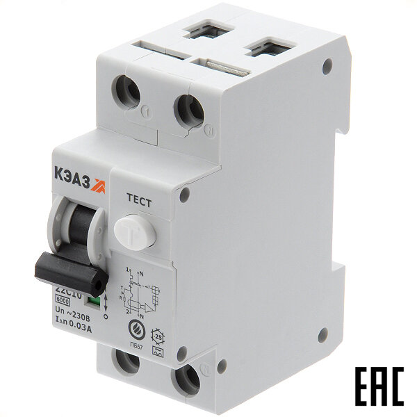 Дифф. автомат АВДТ32-22C10-A-УХЛ4 тип А 228064 КЭАЗ C10, 30mA 1P+N 230В