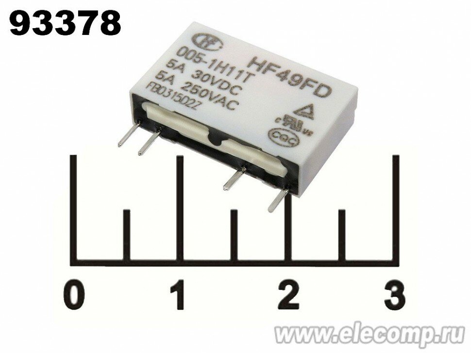 Реле =5V 5A/250V HF49FD