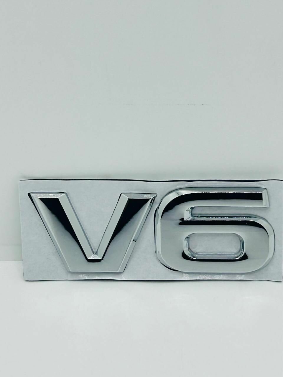 Шильдик Наклейка Эмблема V6 Хром