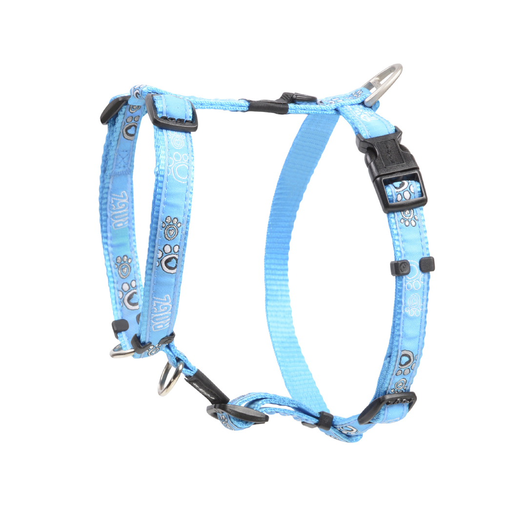 Шлейка Rogz для собак Fancy dress, "Бирюзовая лапка"