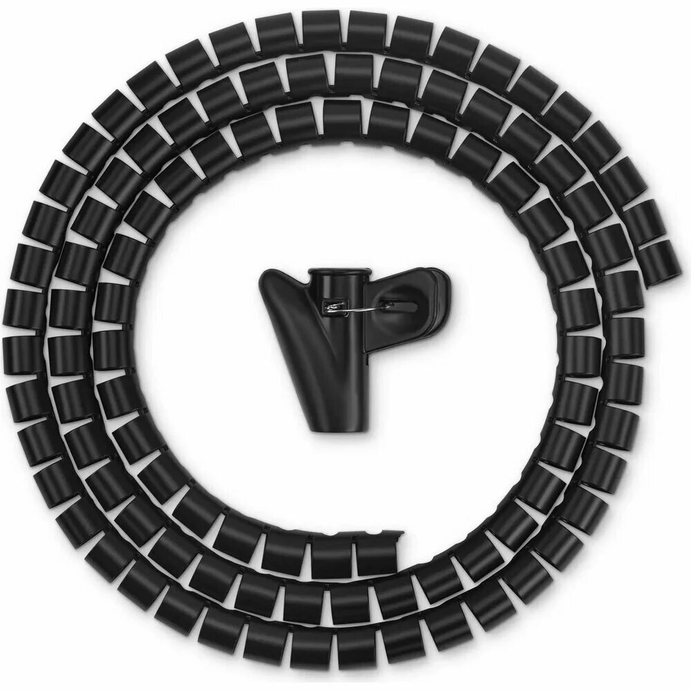 Кабельный органайзер BURO BHP CG155B Spiral Hosemm, Black 15x1500, из черного пластика