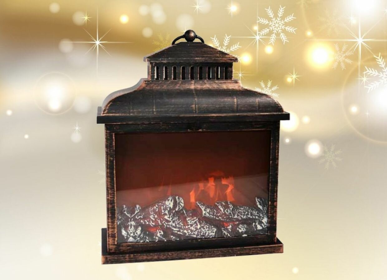 Декоративный светильник настольный, камин электрический 30*40 см