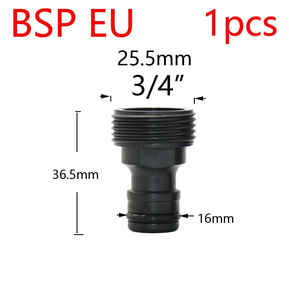 Соединитель шланга 3/4" BSP EU, черный