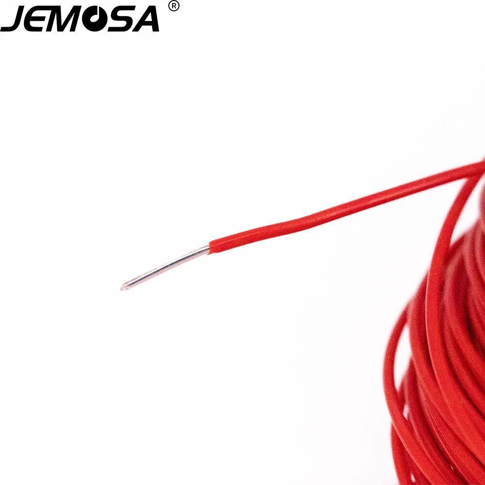 JEMOSA Teflon silver plated wire 0,8 мм RED 1 meter