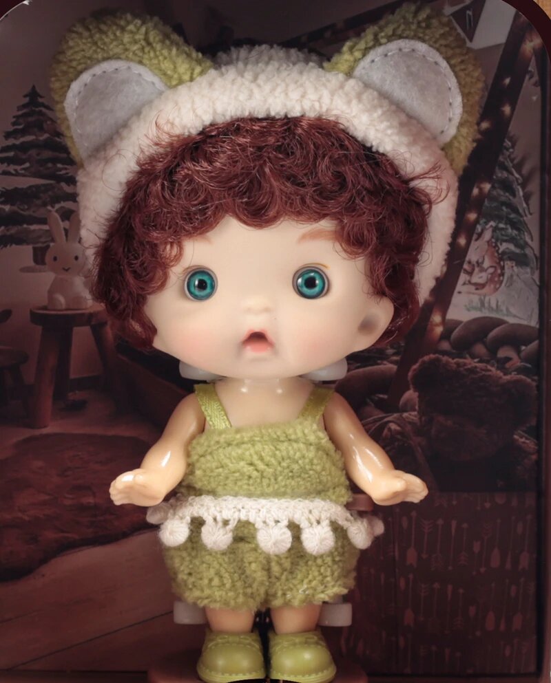 Ziluo OB11 мини кукла 10 см пластик синие зеленые глаза 10cm BJD doll