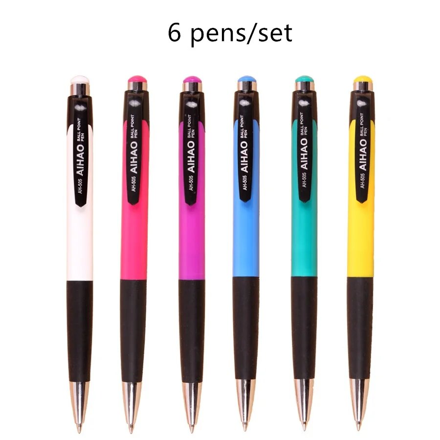 Шариковые ручки VALIOSOPA 6 шт, синие, 0,7 мм