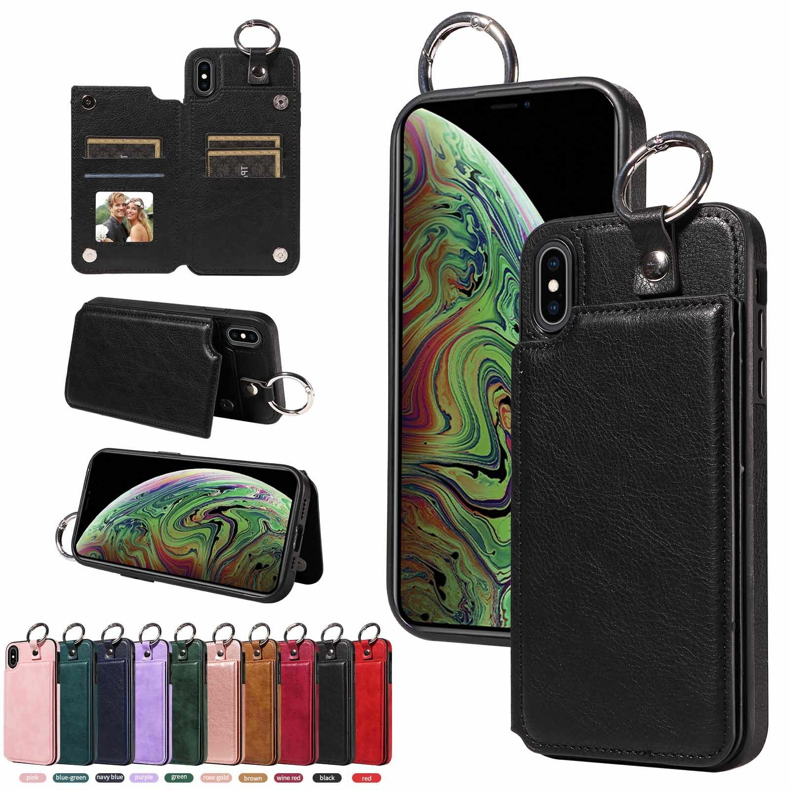 Кожаный чехол для Apple iPhone XS Max (Айфон Хс Макс) с отделением для карты/ Чехол-кошелек для / Кожа высокого качества