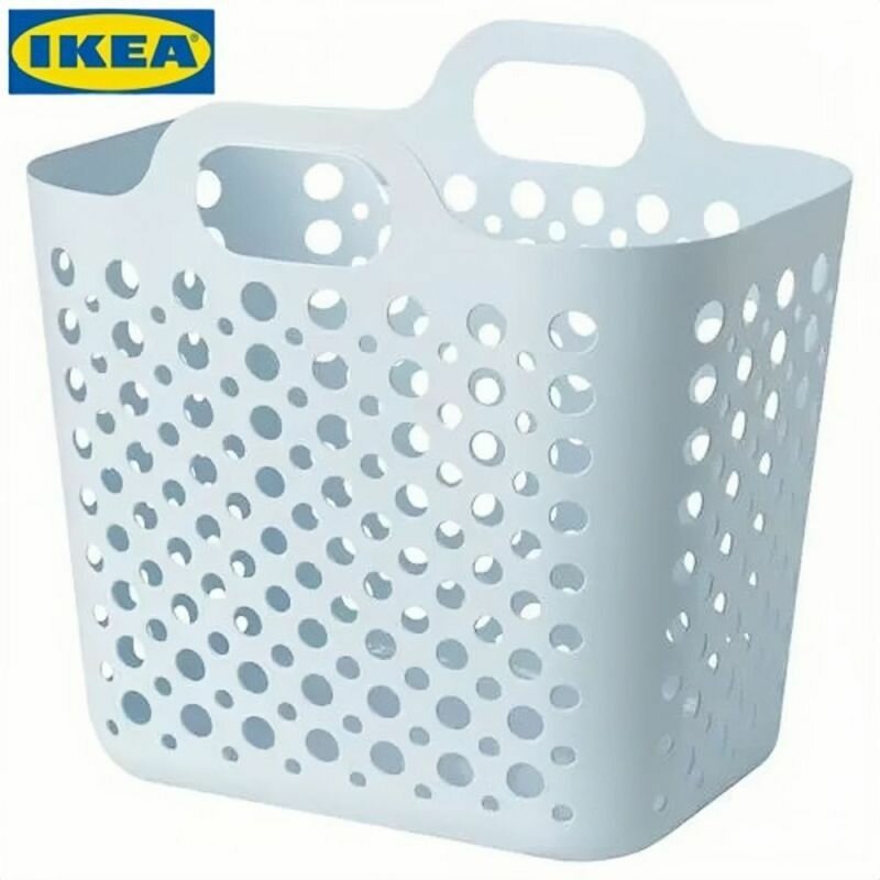IKEA SLIBB мягкая прачечная корзина синий 24 литра