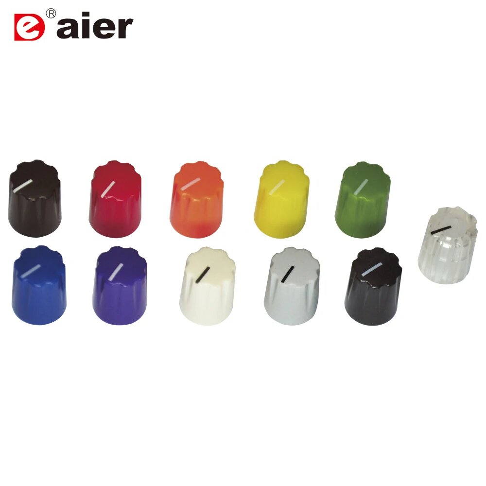 Ручки Davies 1900h клон для гитарных педалей DAIERBUMP With brass Insert, Clear