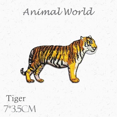 Нашивки AHYONNIEX с вышивкой: зебра, слон, жираф, змея TYPE E tiger