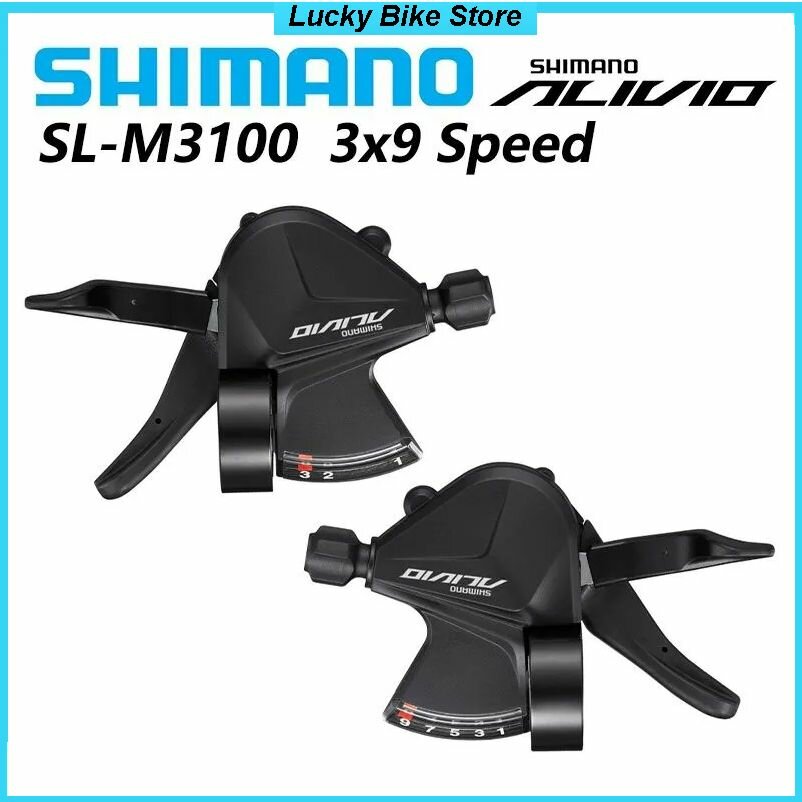 Шифтер (манетка) Shimano SL-M3100, серия Alivio, 3x9 скоростей, левый+правый, черный (1 пара)