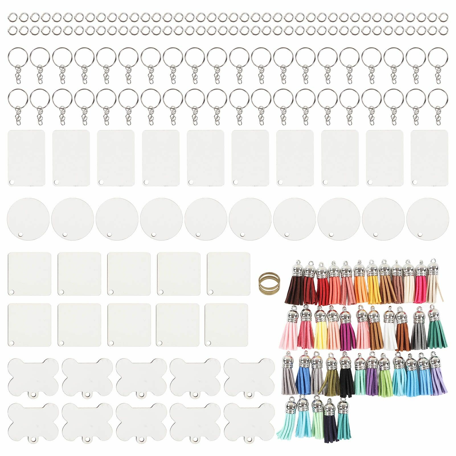 201 шт. Заготовки для сублимационного брелока с двусторонней печатью, улучшающие практическую способность, брелок для переноса тепла для DIY