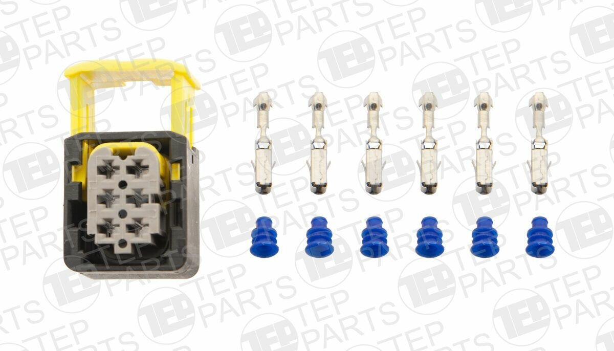 Разъём 6ти контактный TE PARTS 7814576 Universal 2х3, комплектация: корпус, 6-pin, 6 уплотнений