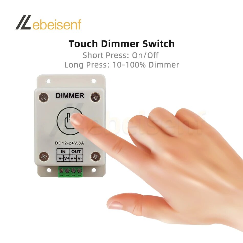 Диммер Lebeisenf CON1037, HL038, HL039-8A для светодиодных лент Touch Dimmer