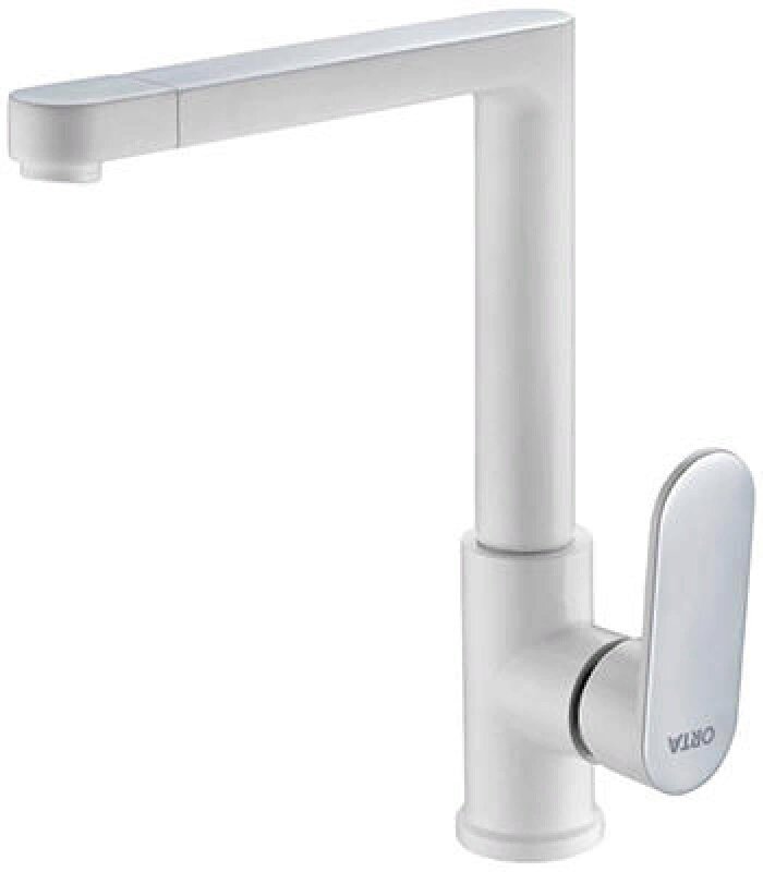 Елочка утка SIRA 21645W хром/белый, г-образн.