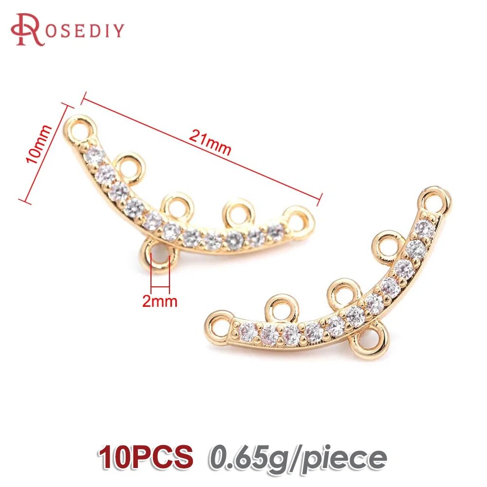 18-каратное золото, латунные прямые дугообразные ожерелья, соединительные застежки, ювелирные изделия, серьги, принадлежности для изготовления, аксессуары для разъемов «сделай сам»