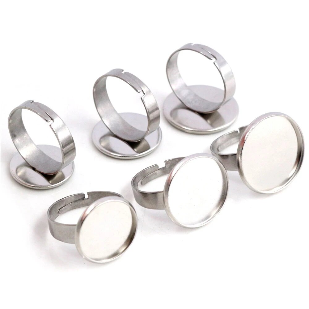 Заготовки для колец из нержавеющей стали 12mm x 10шт