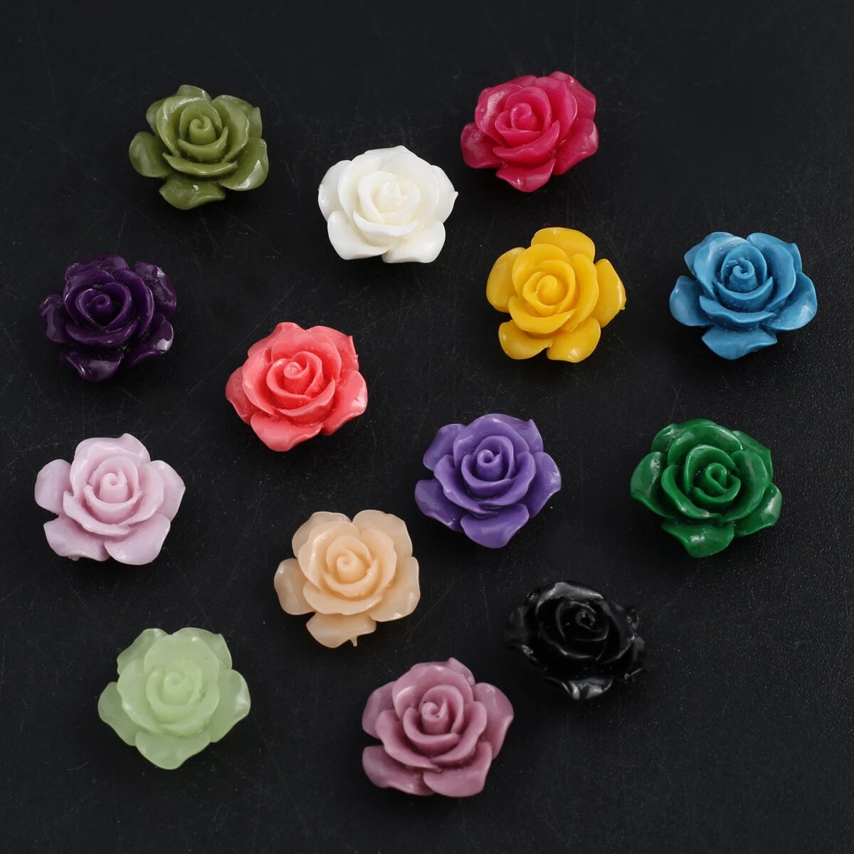 Искусственные коралловые бусины в форме розы 15mm-Random