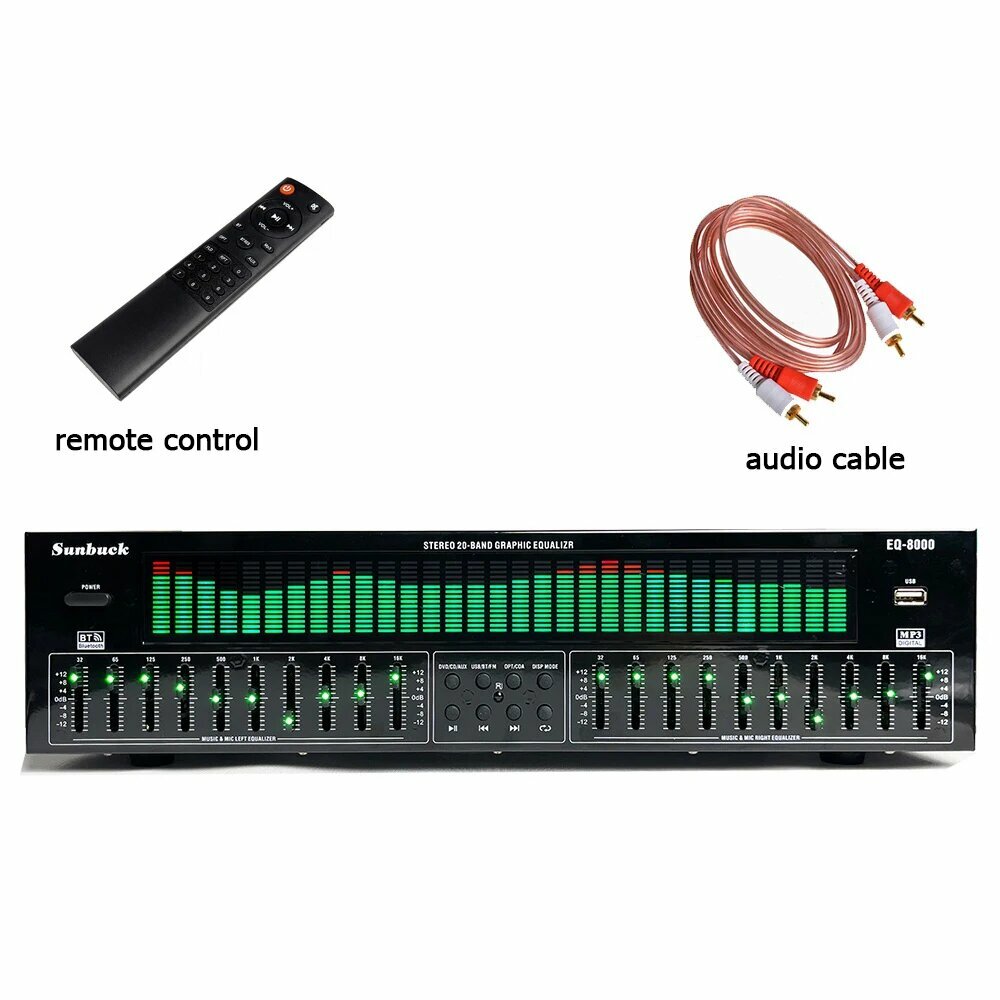 ERISU EQ8000 Bluetooth Эквалайзер, Green LED, 220 В