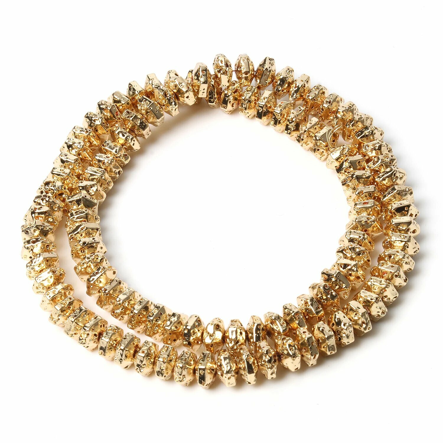 Бусины из лавы TANANTA, покрытие KC gold