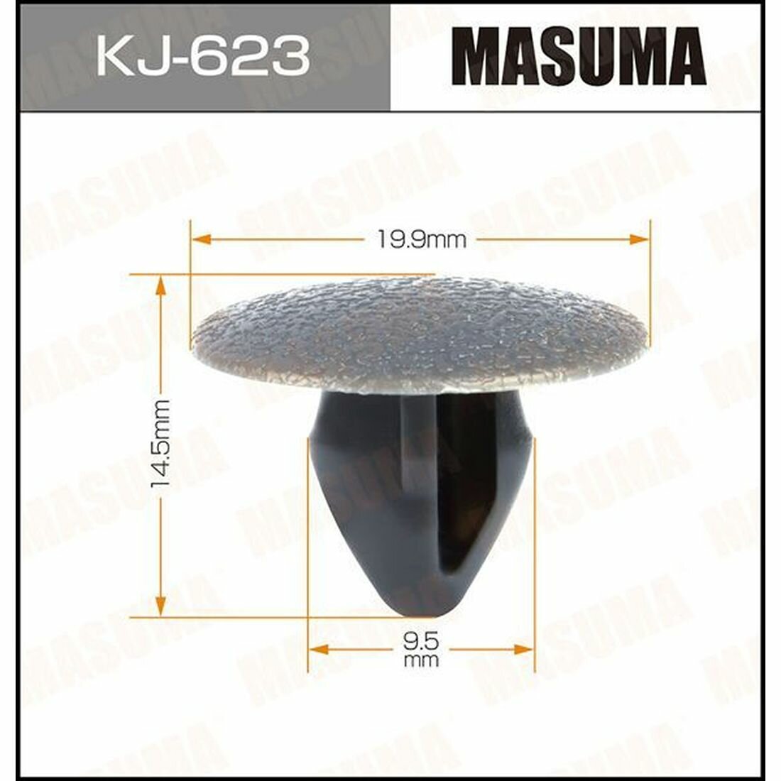 Клипса автомобильная (автокрепеж) для японских автомобилей Masuma KJ-623 50шт.