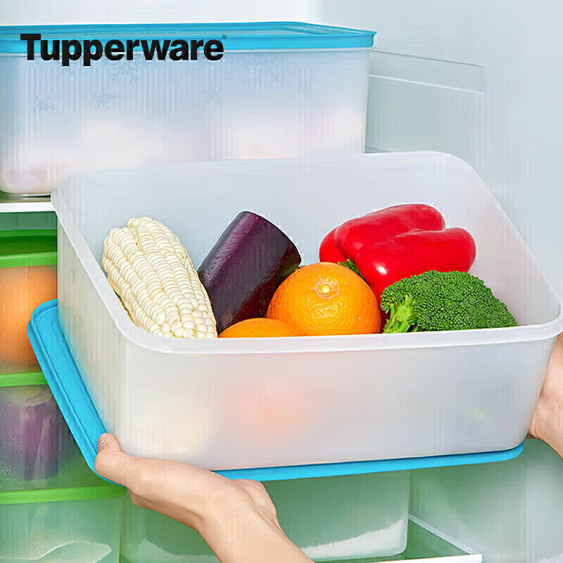 Tupperware Snow Shadow Large Capacity 5.7L Refrigerator And Freezer Storage Containers, 2-Piece Set, Airtight Sealed Food-Grade Storage Boxes