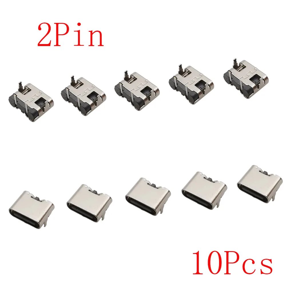 USB-разъем Type-C женский 2/6/16/24 контакта A 2Pin
