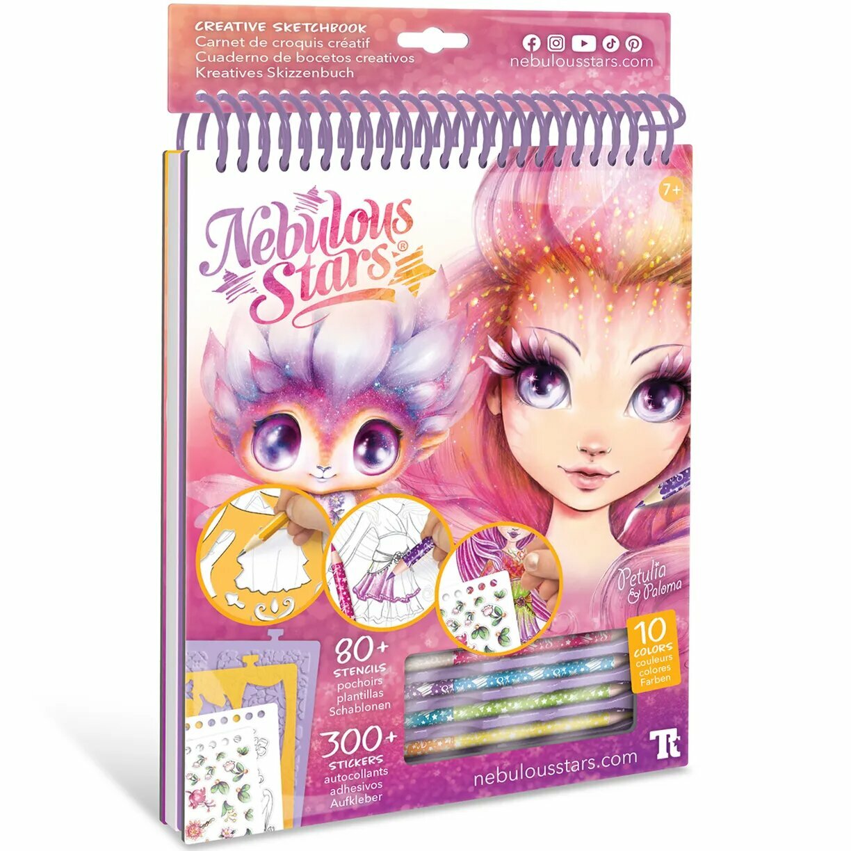 Набор для раскрашивания Nebulous Stars Petulia для девочек Персиковый скетчбук 11103_NSDA