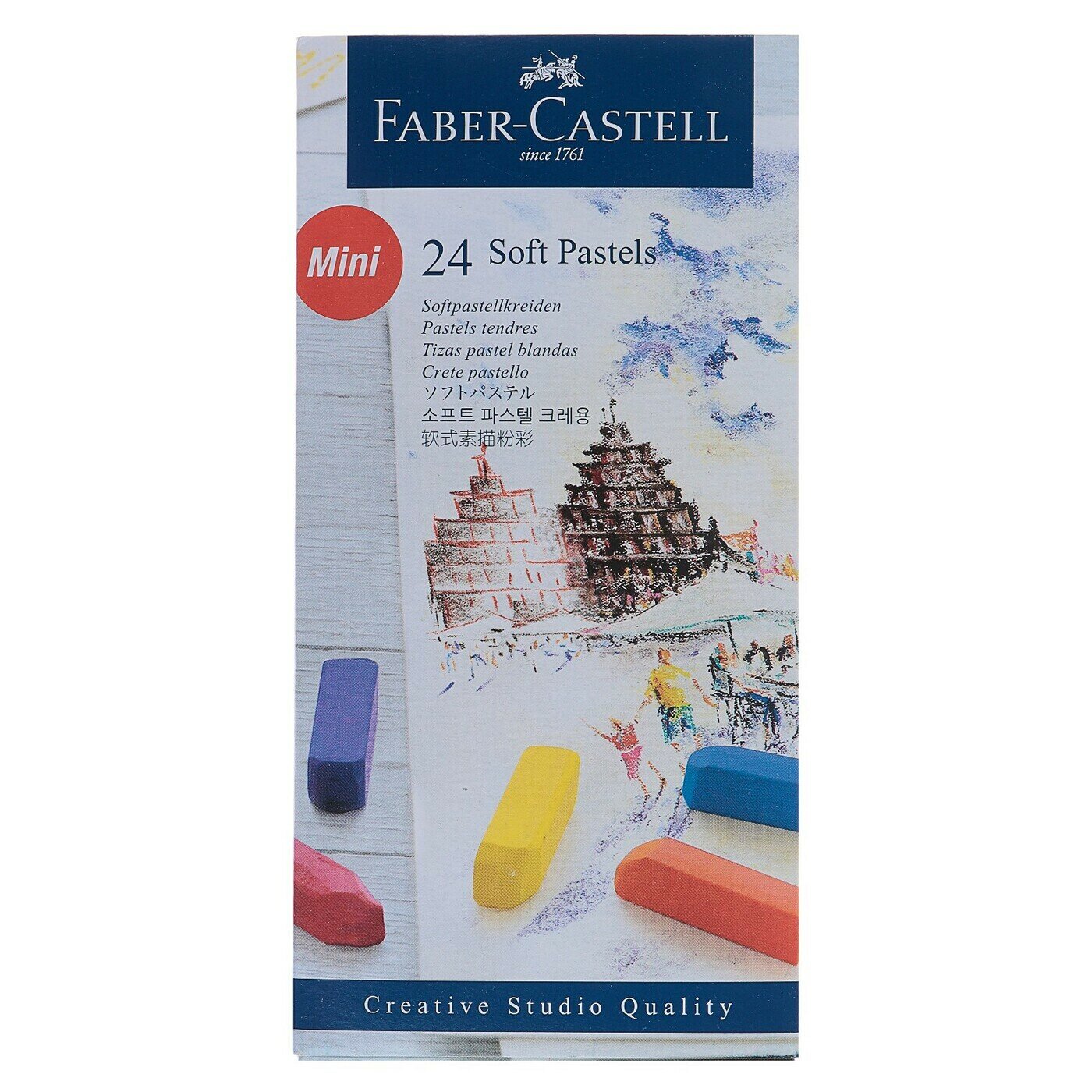 Пастель сухая художественная Soft Faber-Castell GOFA мини 24 цвета 128224 FABER-CASTELL