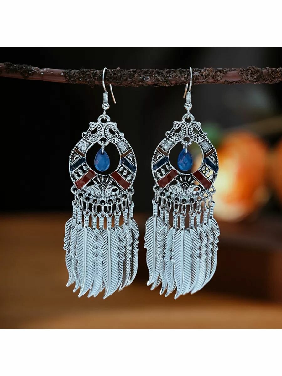 Серьги, искусственный камень