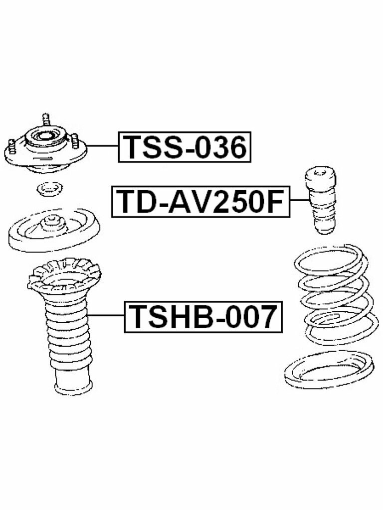 Опора переднего амортизатора для автомобилей TOYOTA TSS-036 FEBEST