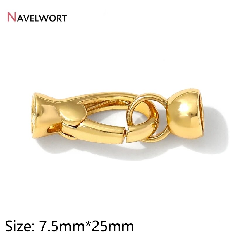 Застежки для браслетов NAVELWORT, 18K позолота, 7.5*25мм, 3шт