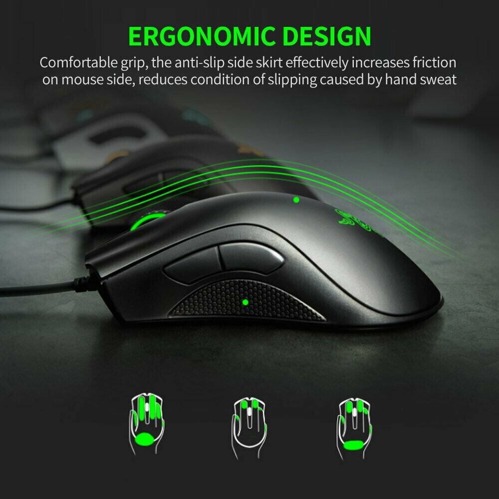 Проводная игровая мышь Razer DeathAdder Essential Эргономичные мыши с разрешением 6400 точек на дюйм