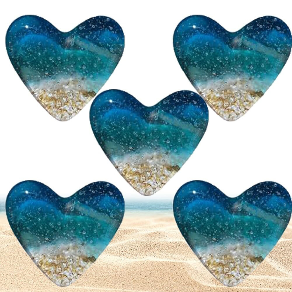 Камень Сердце Классный Акриловый Береговой Маленький Сердцевидный Балансирующий Медитационный Декор Сувенир, Материал: Акрил, Цвет: Синий, Размер изделия: 55 * 50 * 6мм, Вес изделия: 13г, Размер упаковки: 60 * 55 * 10мм, Вес упаковки: 20г, Список