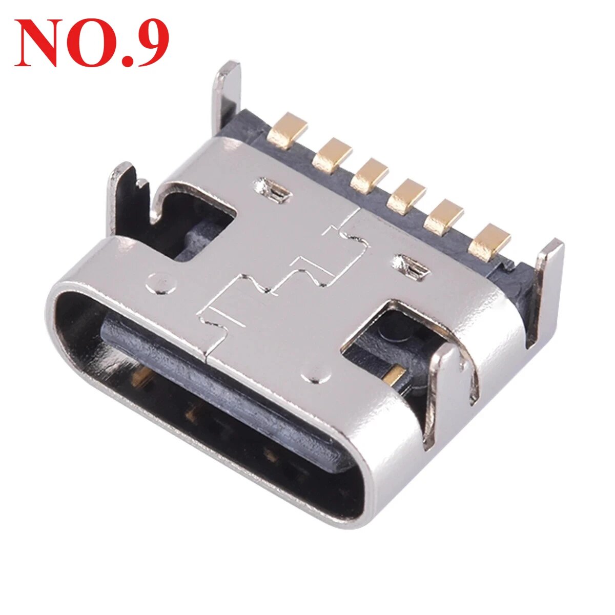 Разъем USB Type-C NO.9, Цвет: 6P-4