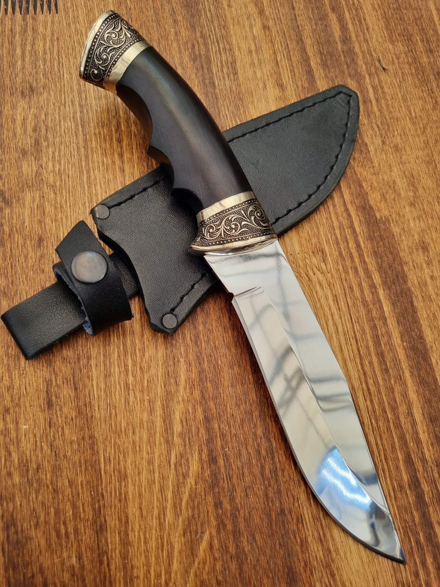 Туристический нож Gallery of Knives "Хищник Чистый Граб", нержавеющая сталь