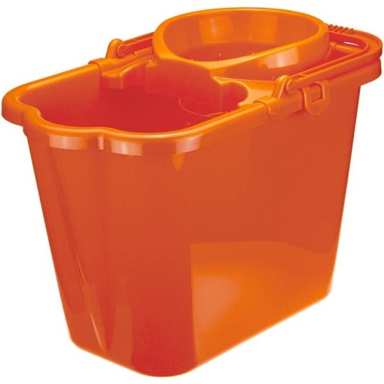 Ведро прямоугольное Idea 9,5л с отжимом М 2421 Оранжевый