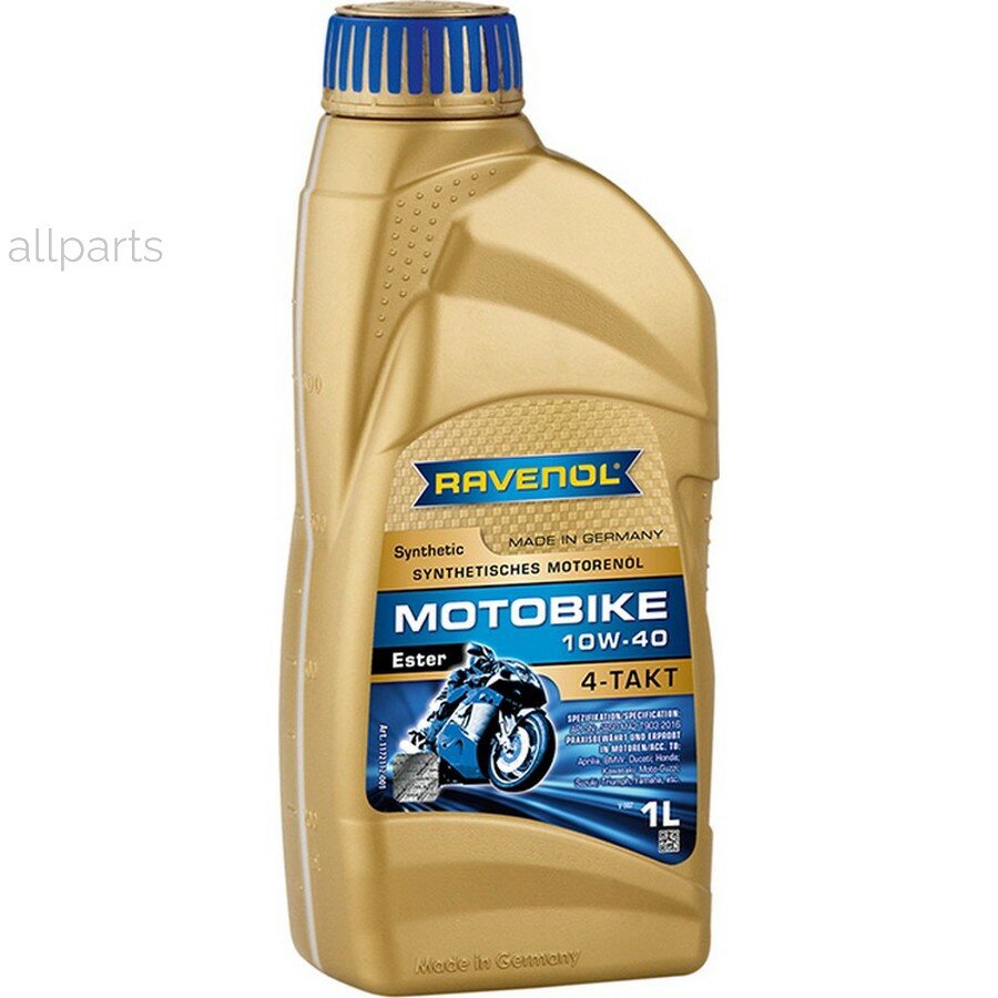 RAVENOL 1172112-001 Масло моторное RAVENOL Motobike 4-T Ester 10W-40 1 л 1172112-001