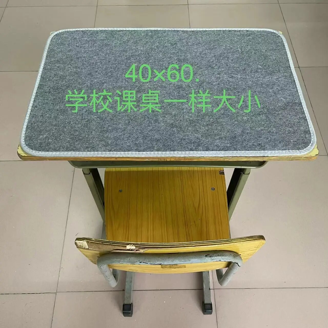 Утолщенный войлочный коврик, коврик из войлока для каллиграфии, Войлок из ткани для каллиграфии и рисования, для начинающих Зеленый, 40cm 60cm