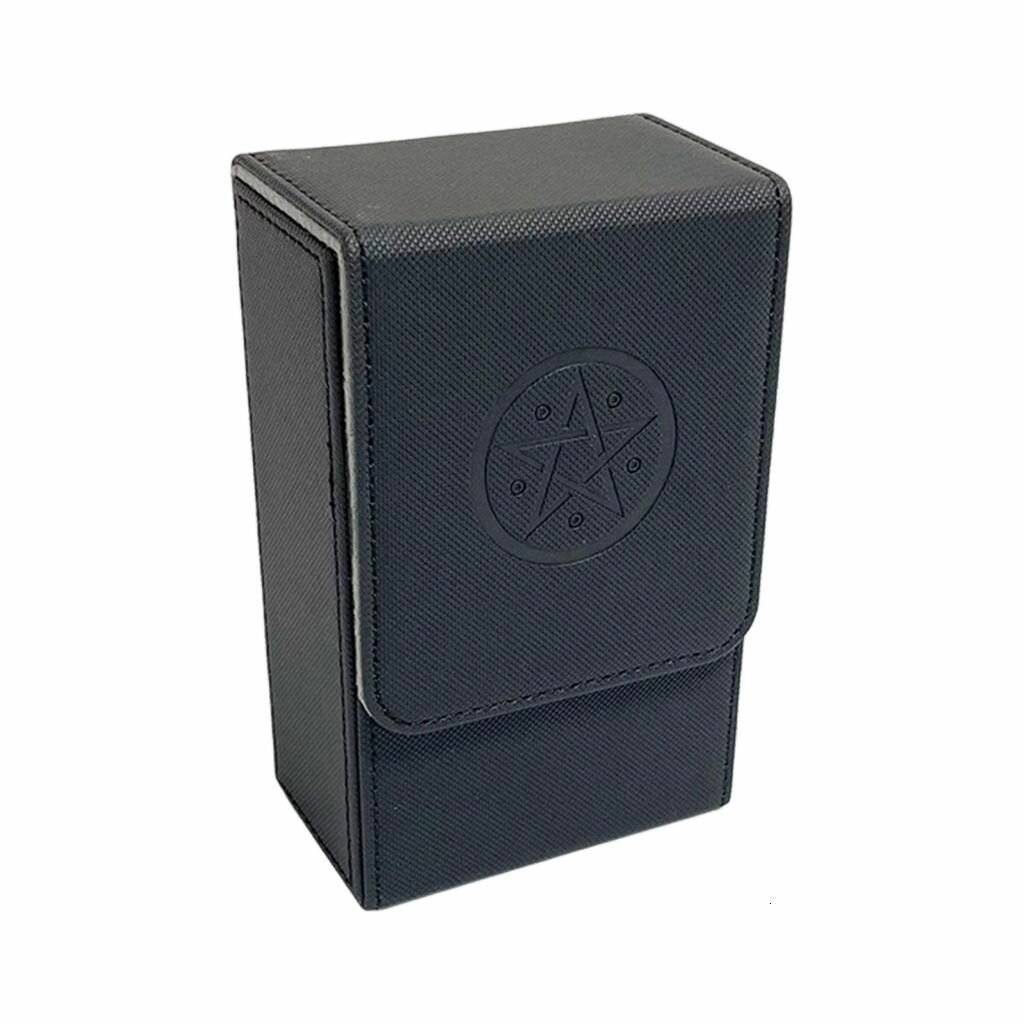 Премиальный чехол для карт Таро с магнитной застежкой из PU кожи для карточных игр, Черный