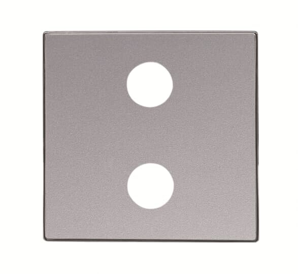 Накладка 2RCA АВВ SKY серебряный 8555.2 PL 2CLA855520A1301