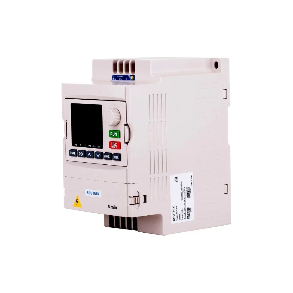 Sputnik Частотный преобразователь SPUTNIK, выходной ток 10.0А 2,2кВт вх: 1ф x 230В / вых: 3ф х 230В VFC300-002-G23