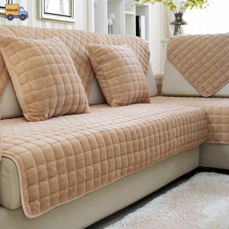 Дивандек накидка 110х180 см покрывало на диван кресло (110х180 / бежевый)