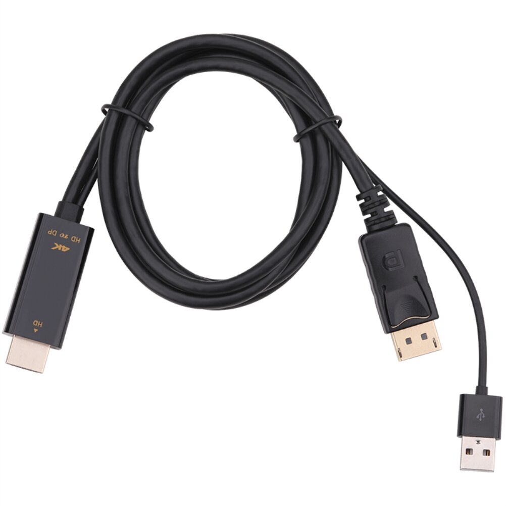 Адаптер HDMI - DisplayPort 4K 60 Гц кабель 1.8 м