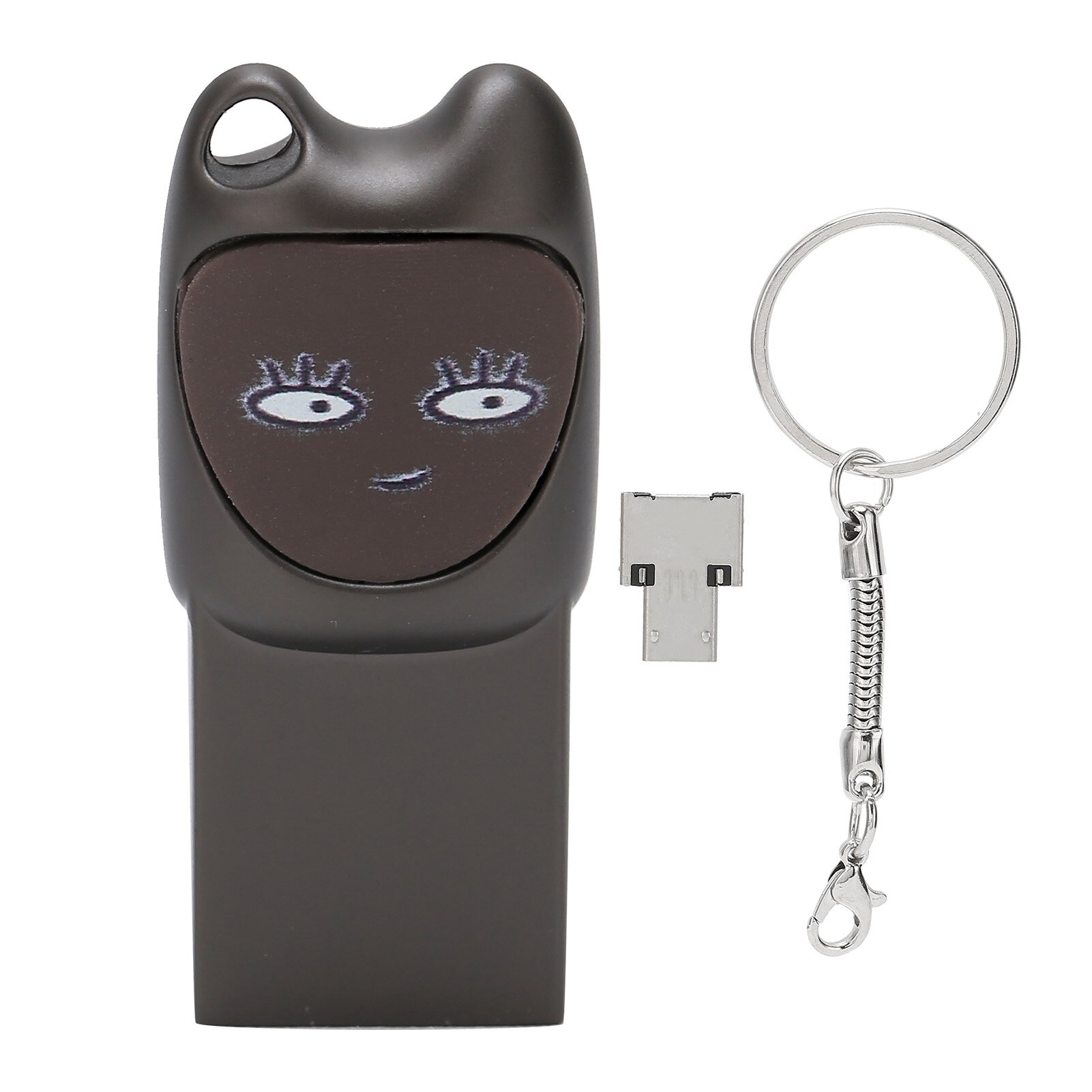 Флешка usb с адаптером для android телефона и компьютера серая 128 гб