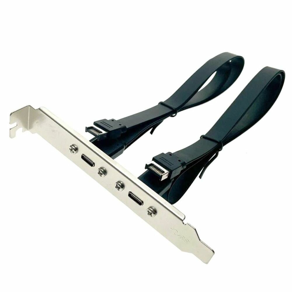 Планка портов USB3.2 Gen2x2, 2xUSB-C, кабель Type-E, 30 см (ORIENT C088E-20)