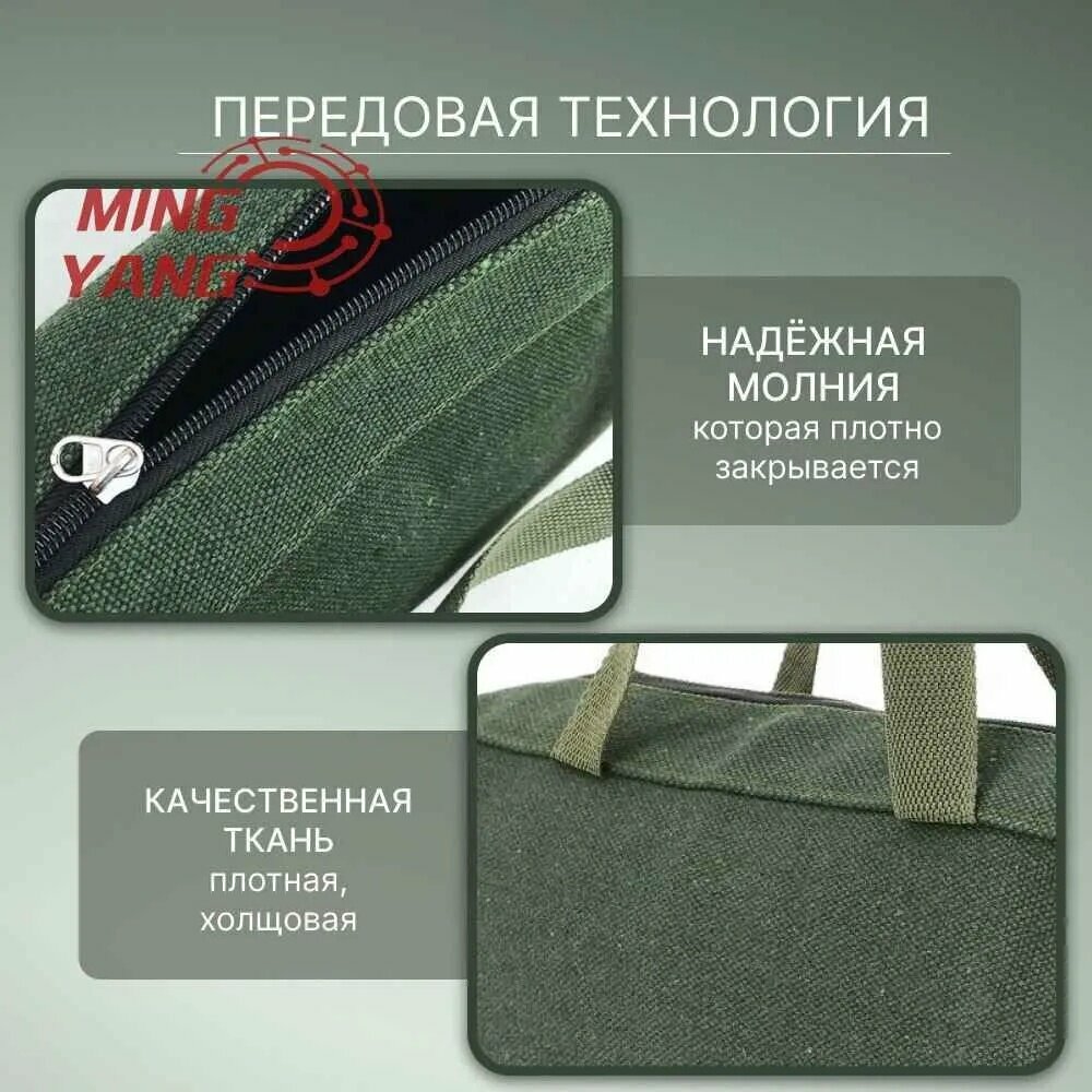 Сумка для инструментов, Утолщенная брезентовая сумка для инструментов, авторемонт и электромонтаж — фото 1