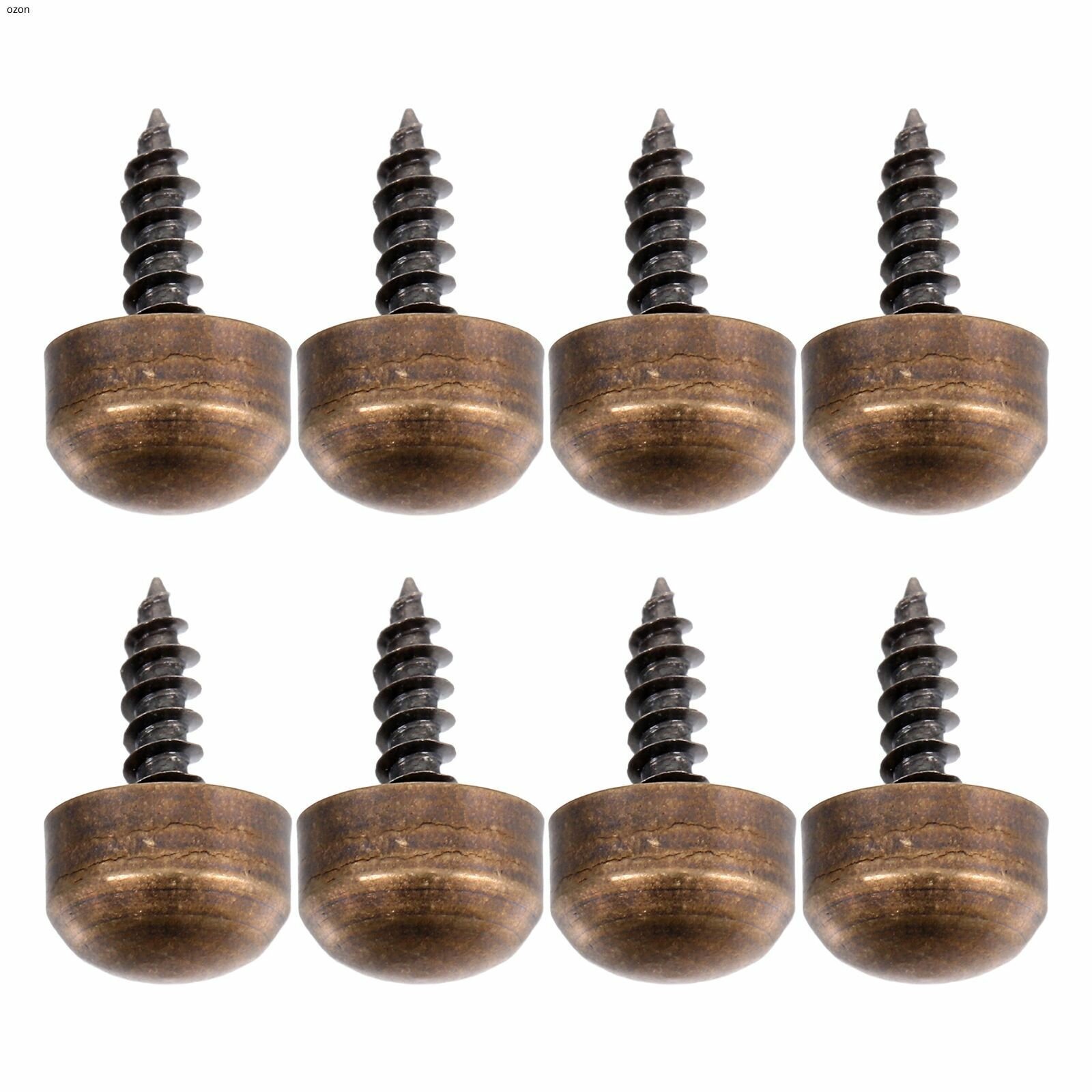 Надёжные саморезы с эстетичными колпачками для мебели и интерьера, классическая бронза, 8 штук